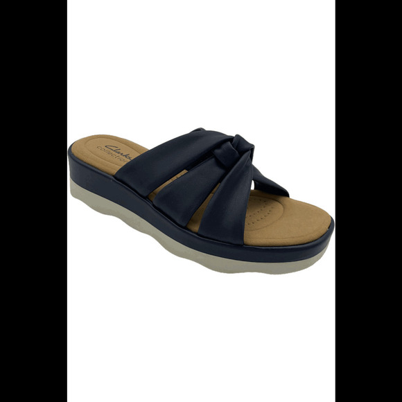 Clarks | Shoes | Clarks Collection Puffy Knotted Slide Sandals Clara ...